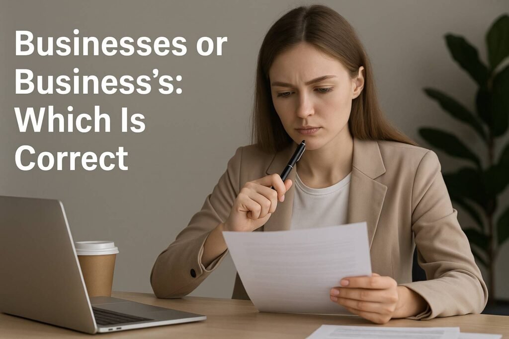 Businesses or Business’s Which Is Correct